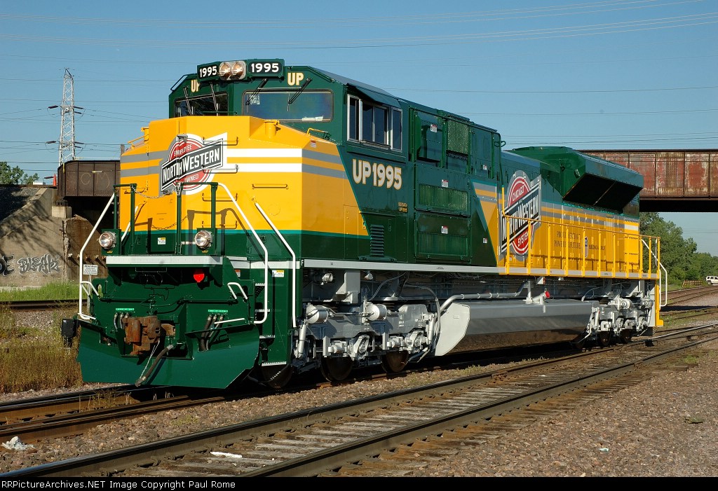 UP 1995, NEW CNW Heritage Unit, EMD SD70ACe, at the Proviso Yard